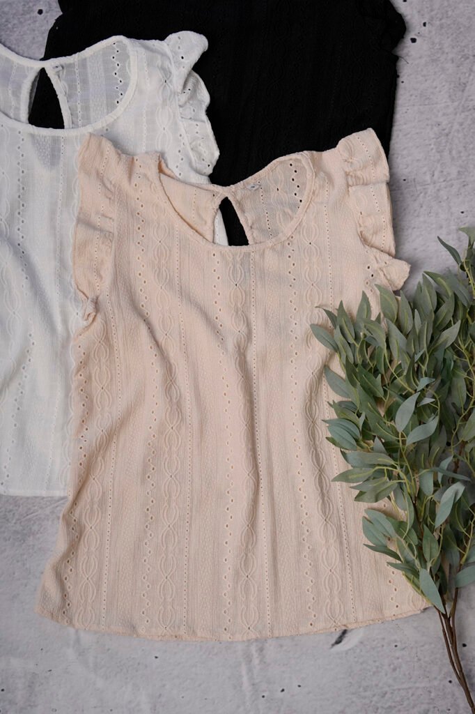 Musculosa Gota Broderie Crep «SELENE» – Änpher